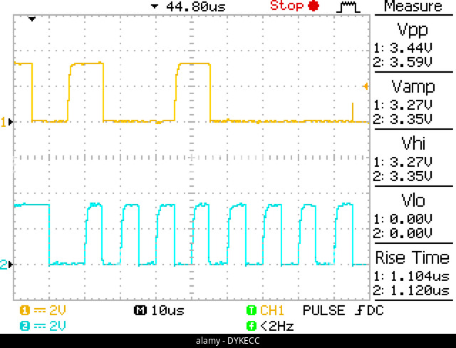 Oscilloscope Screen Grab Showing Start Of An I2c Format Serial Data