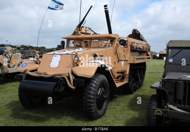 American WWII M3 half-track in Israeli desert camouflage colours Stock ...